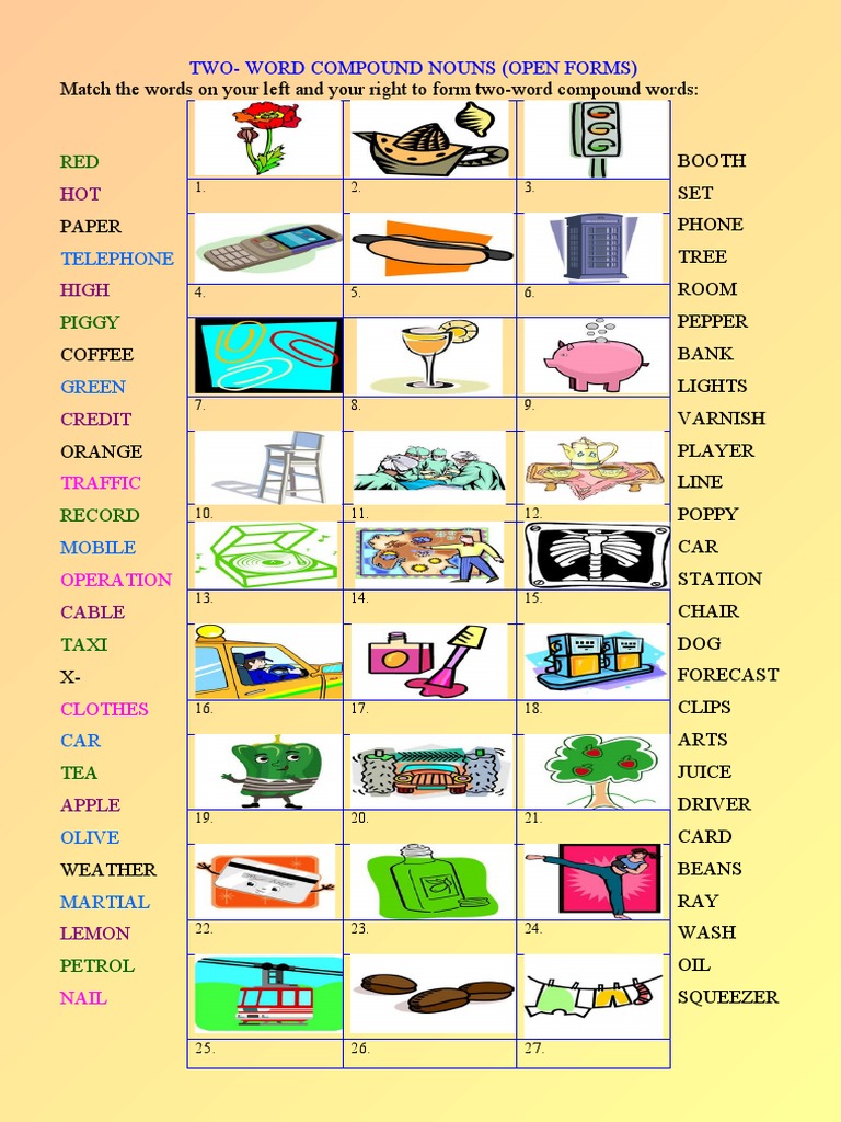 Two Word - Compound - Words - Open - Forms | PDF
