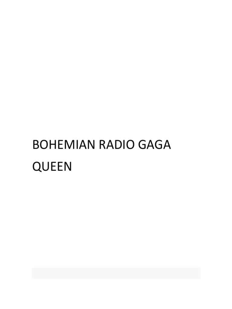Bohemian Radio Gaga | PDF | Songs