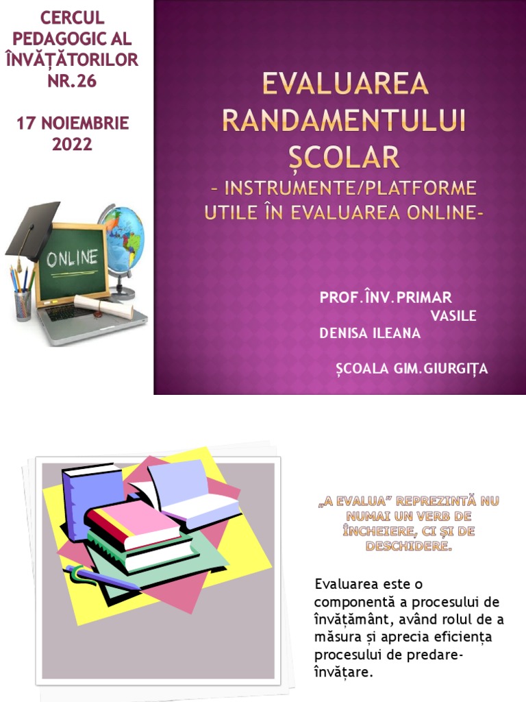 PLATFORME ONLINE - Prof. Înv. Primar - Vasile Denisa | PDF