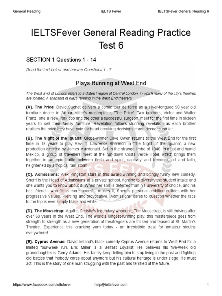 Ieltsfever General Reading Practice Test 6 PDF | PDF | Mount Everest | Risk