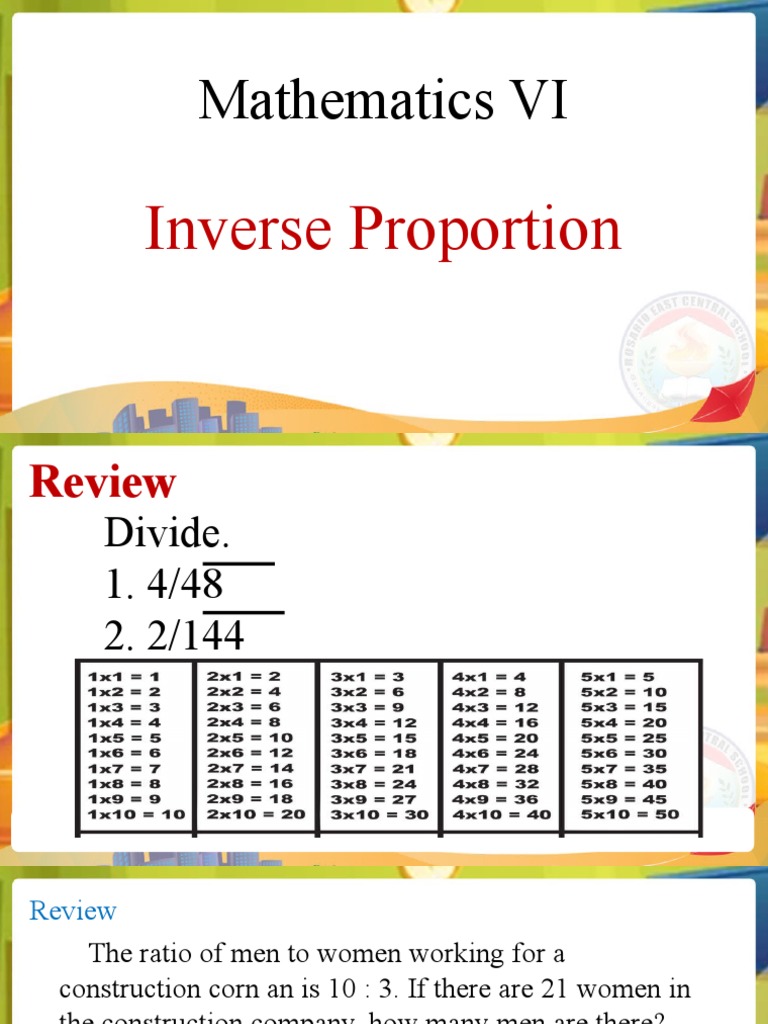Inverse Proportion | PDF | Ratio | Quantity