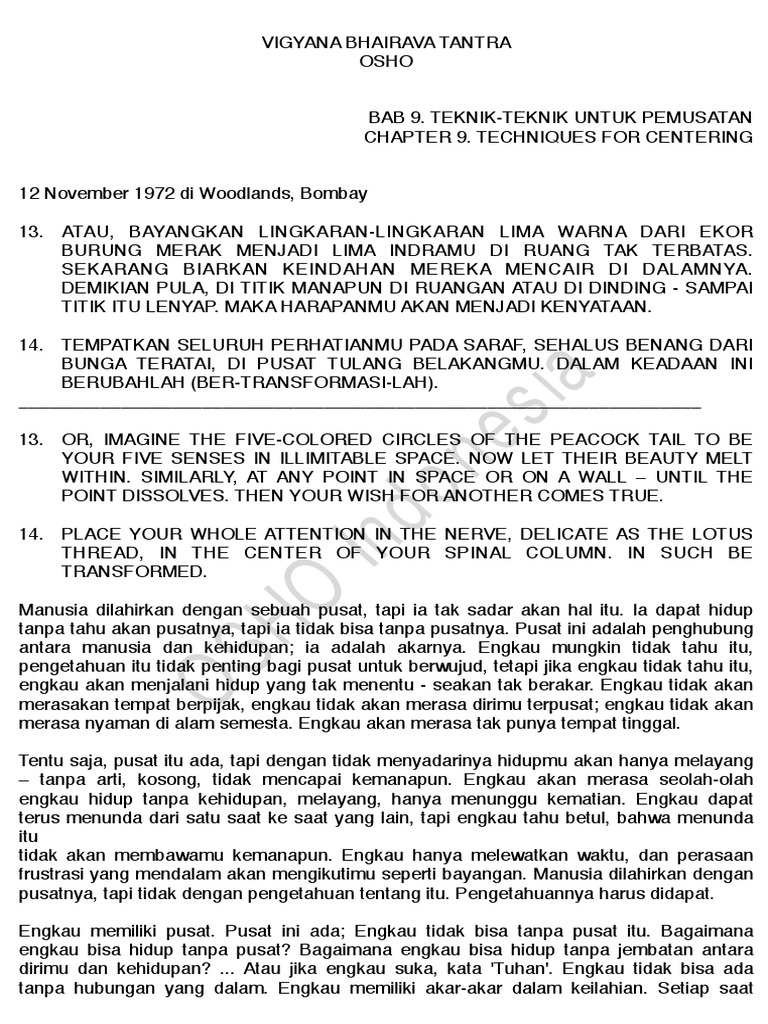 OSHO VBT 9 | PDF