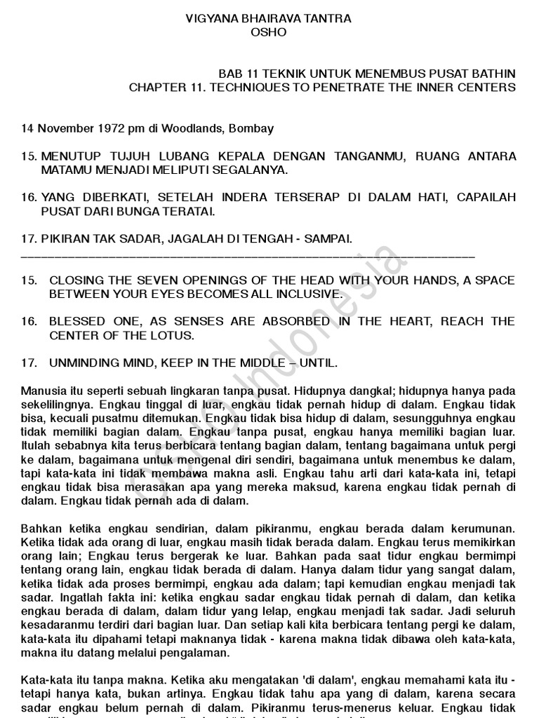 Osho VBT 11 | PDF
