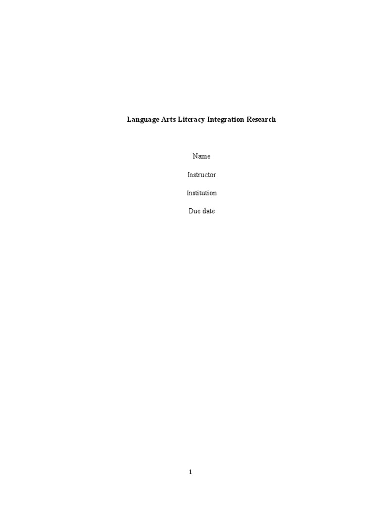 Integrating Language Arts and Leadership | PDF | Educational Technology ...