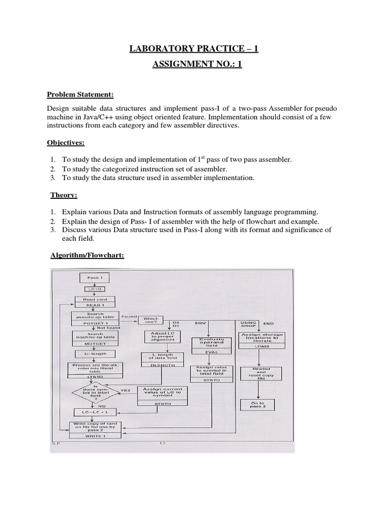 Pass 1 | PDF | Assembly Language | String (Computer Science)
