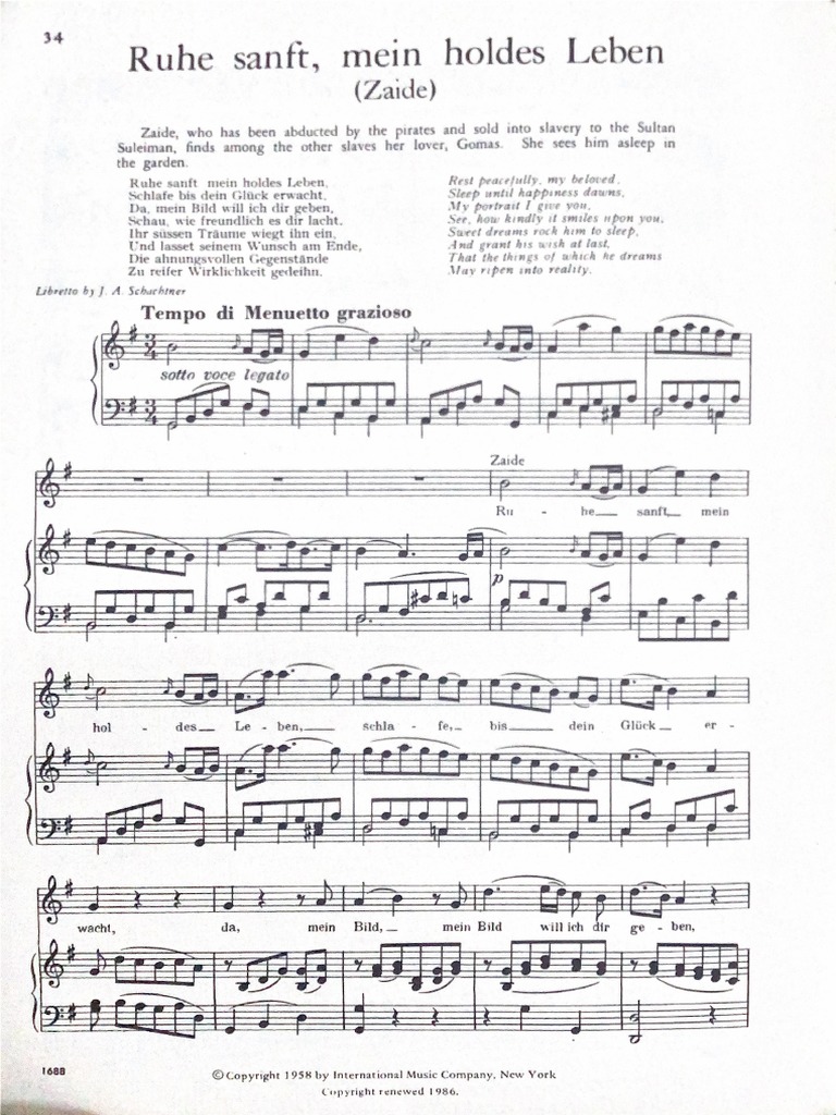 Ruhe Sanft, Mein Holdes Leben - W.A. Mozart | PDF