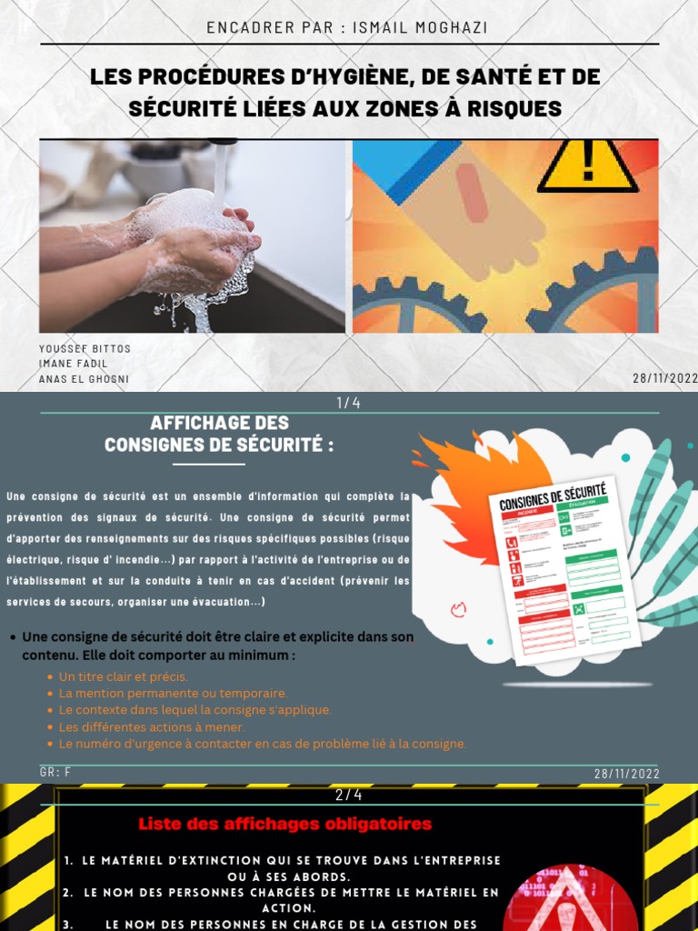 Hygiène et sécurité en milieu de travail | PDF | Ergonomie et facteurs ...