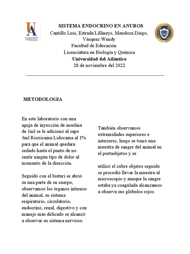 ANURO | Descargar gratis PDF | Glándula pituitaria | Hormona luteinizante