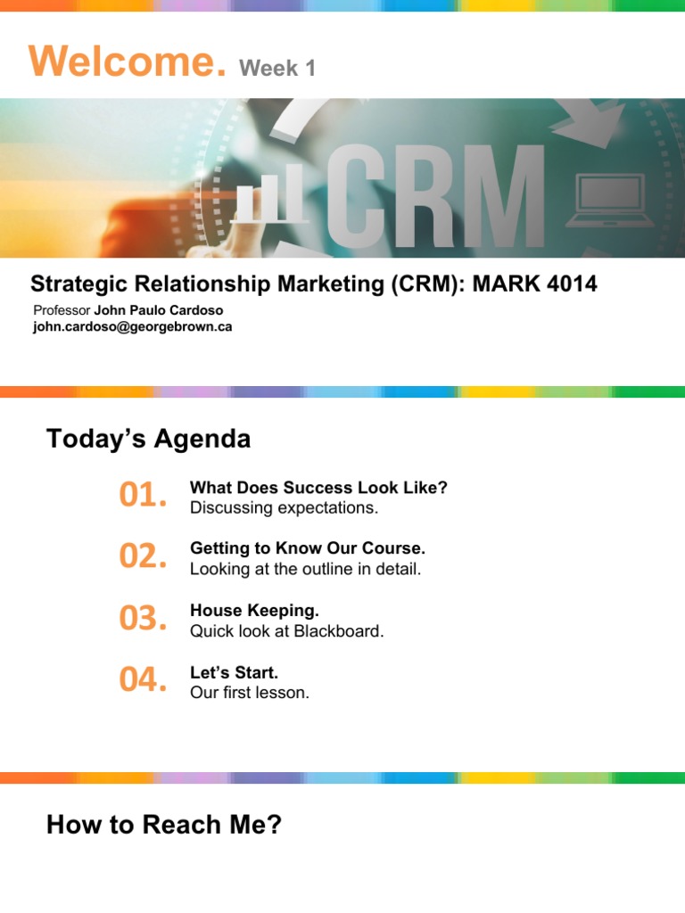 Week 1 CRM | PDF | Customer Relationship Management | Sales