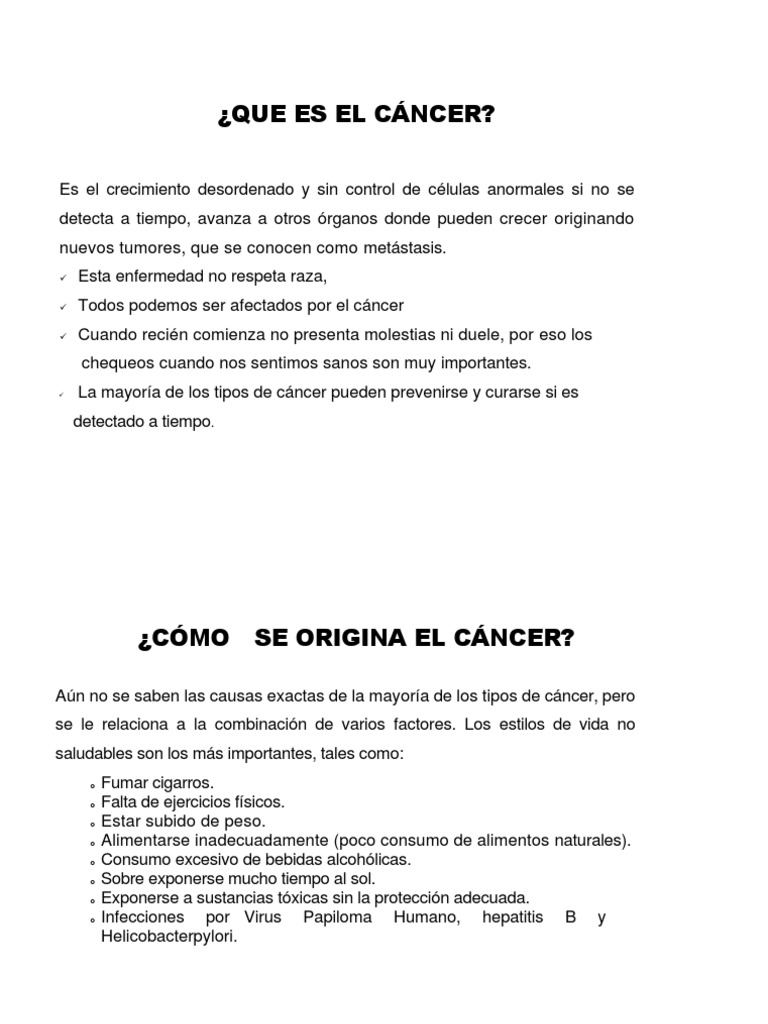 Que Es El Cáncer | PDF | Cáncer | Cáncer de mama
