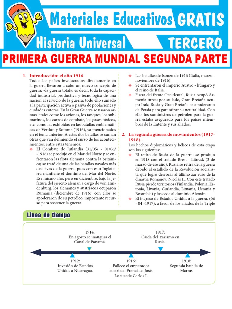 Primera Guerra Mundial Segunda Parte | PDF | Primera Guerra Mundial ...