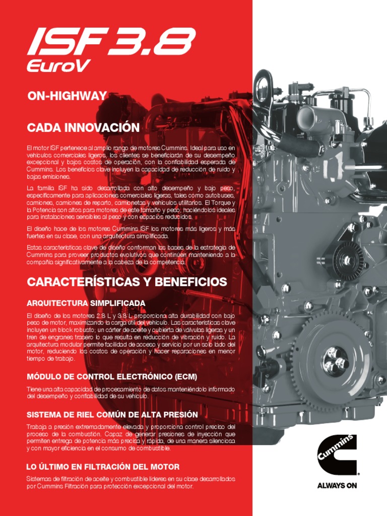 Motor Cummins ISF3.8 | PDF
