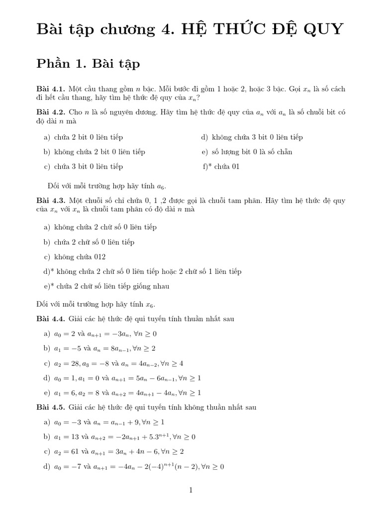 ZTRR - CNTT - HK1 - 2016 - Chuong 4 - Bai Tap | PDF