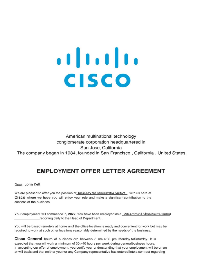 Cisco Employment | PDF