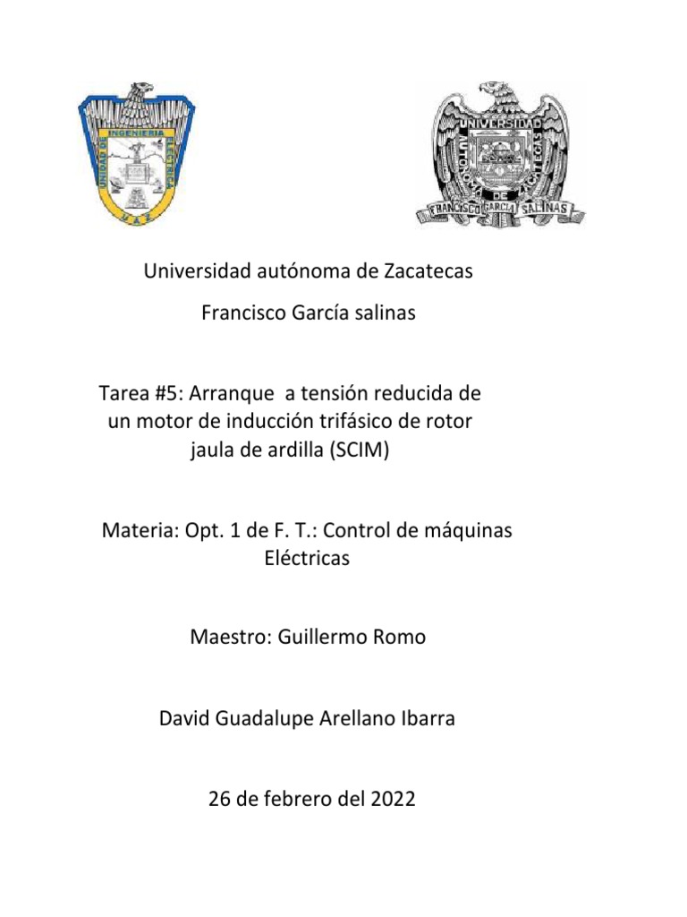 Arranque A Tensión Reducida de Un Motor de Inducción Trifásico de Rotor ...