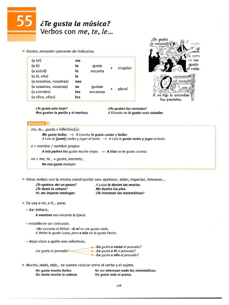 Verbos Tipo Gustar | PDF