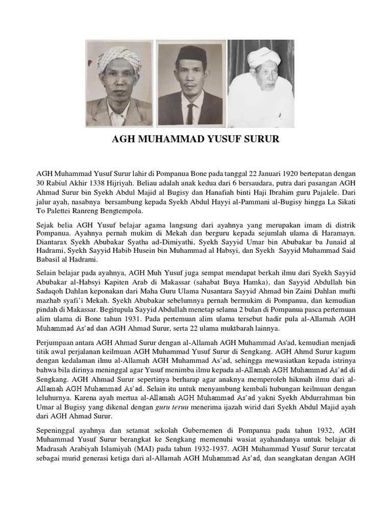 Agh Muh Yusuf Surur | PDF