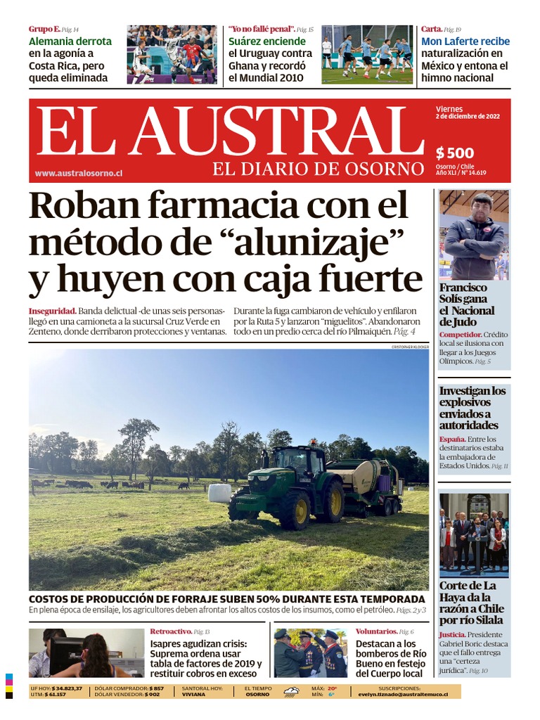 El Austral de Osorno 02122022 | PDF | Pasto El Austral de Osorno 02122022 | PDF | Pasto