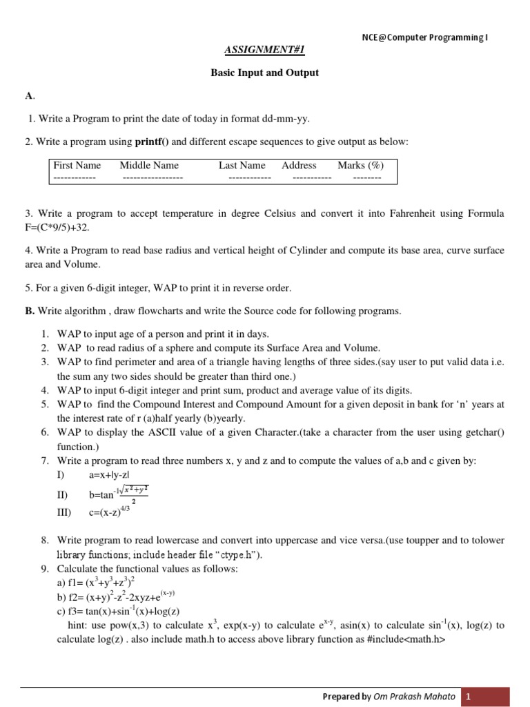 Assignment 1 5 | Download Free PDF | String (Computer Science) | Summation