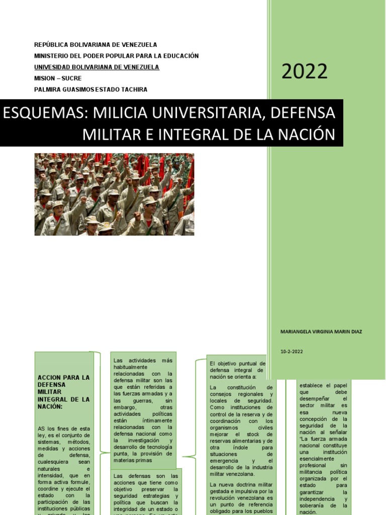 Entrenamiento en Milicia Universitaria | PDF | Venezuela | Ciencia militar