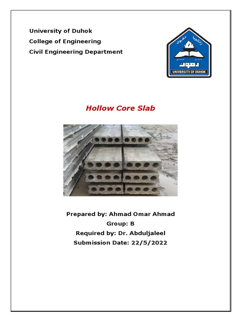 Overview of Hollow Core Slabs | PDF | Concrete | Building Materials