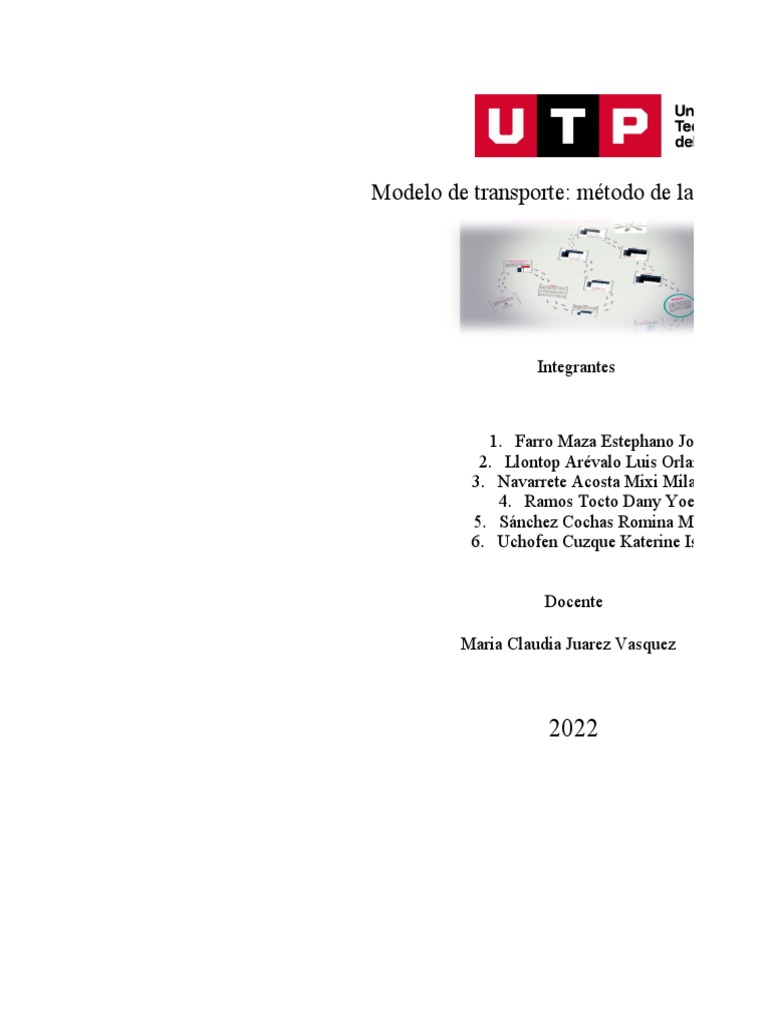 Ejercicios Esquina Noroeste - INVOPE | PDF