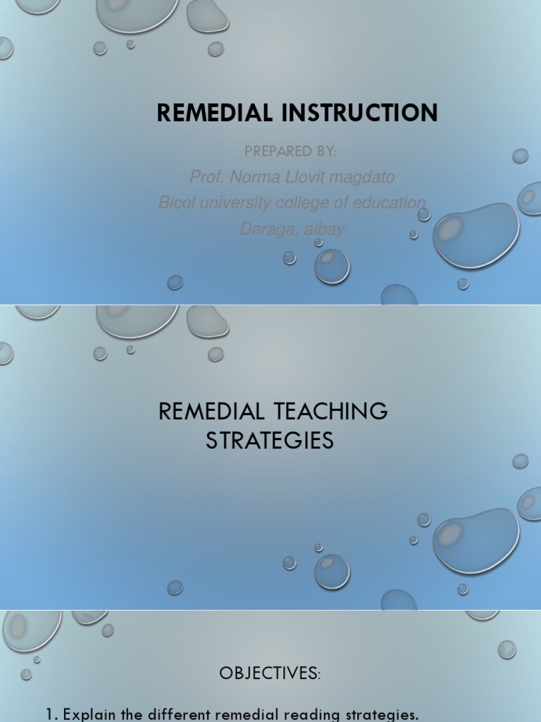 Effective Remedial Teaching Strategies | PDF | Teaching Method | Teachers