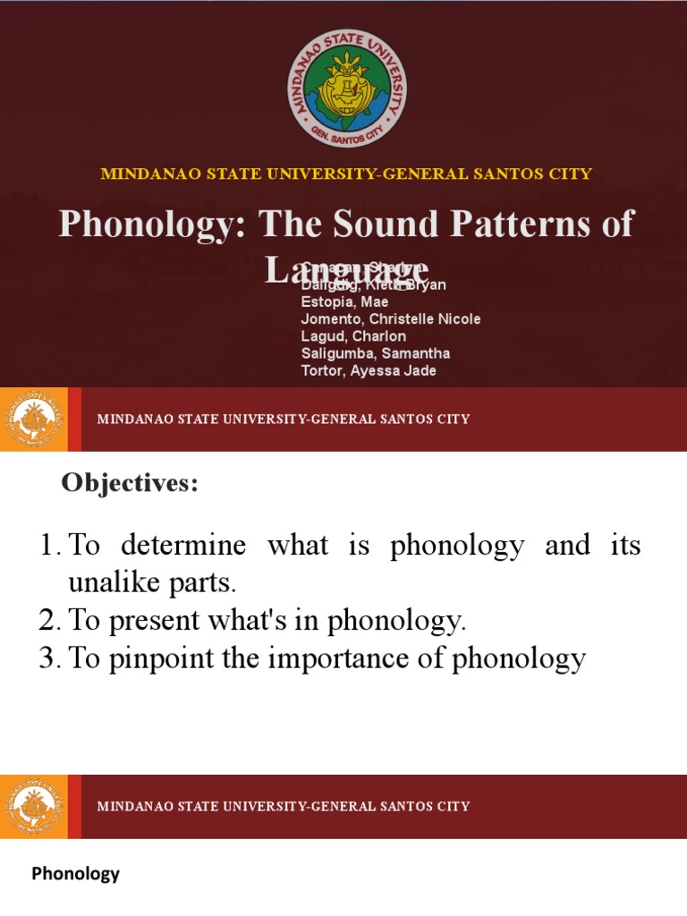 PHONOLOGY The Sound Patterns of Language 1 | PDF | Syllable | Stress (Linguistics)