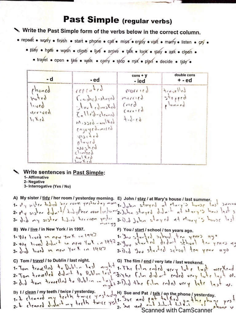 Simple Past Practice 1 | PDF
