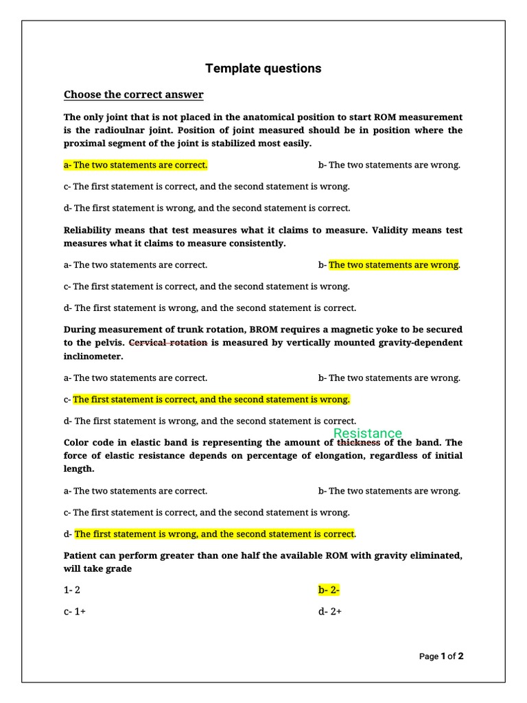 Template Questions | PDF