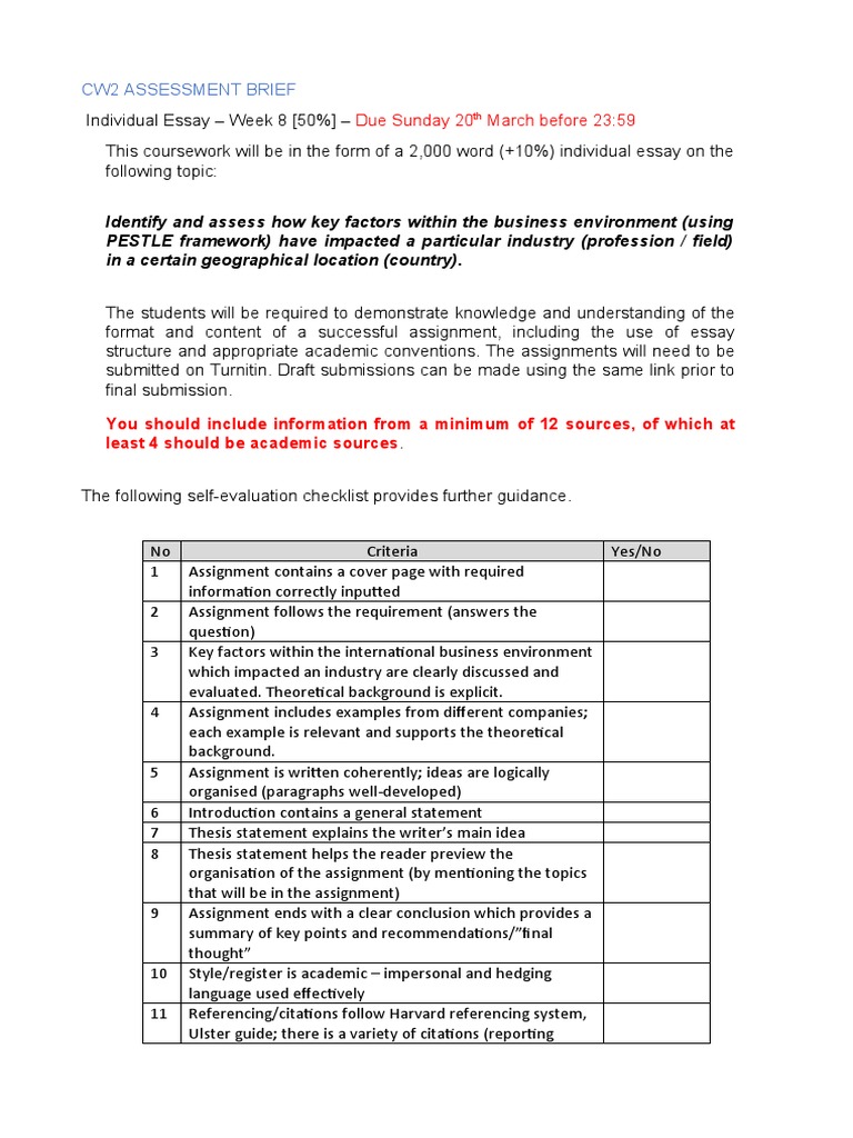 CW2 Pestle Essay Assessment | PDF | Essays | Citation