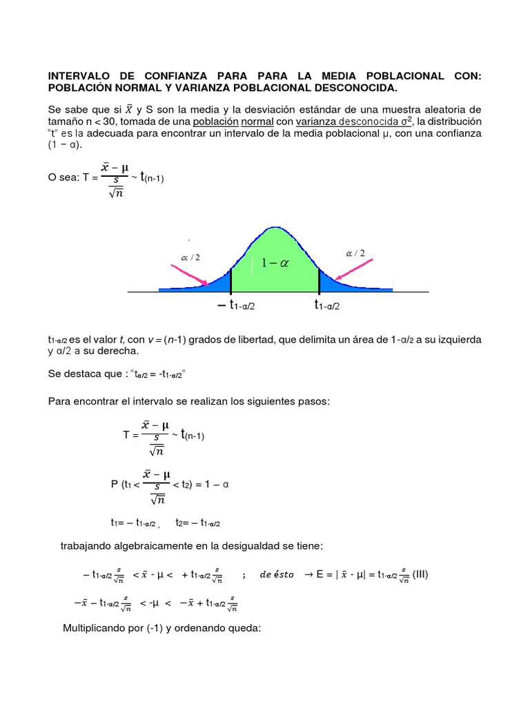 ESTIMACIÓN Clase 2-1 | PDF | Intervalo de confianza | Teoría de la estimación