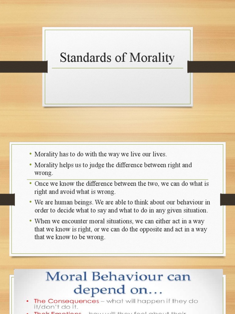 Standards of Morality | PDF | Justice | Crime & Violence