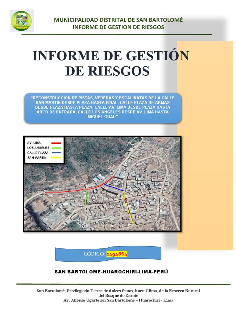 Informe de Gestion de Riesgo SB | PDF | Lima | Hormigón