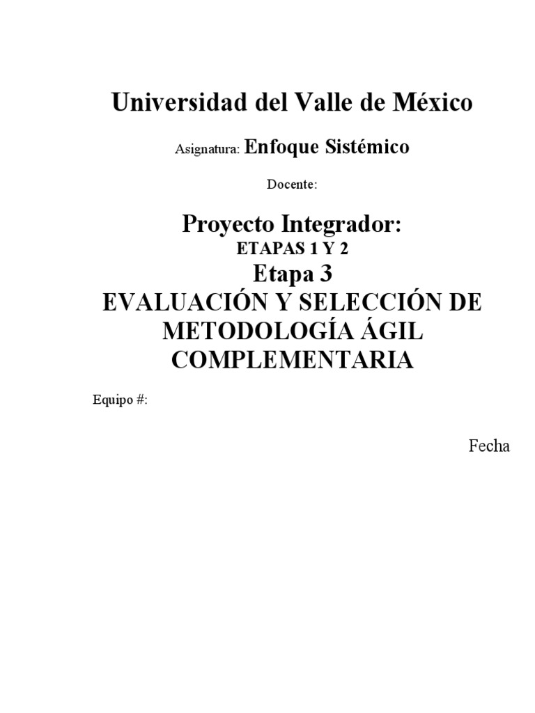 Proyecto Integrador Etapa 3 Compartir | PDF | Scrum (desarrollo de software) | Modelo conceptual