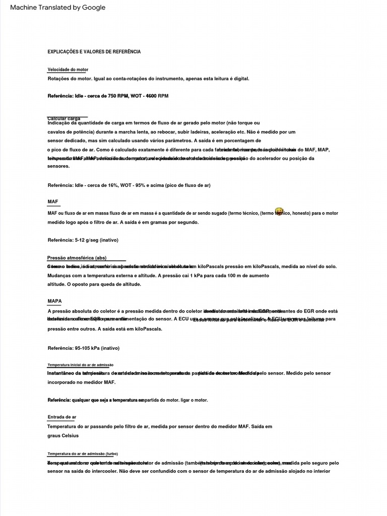 PDF Techstream Parameters Meaning Compress | PDF | Motores | Temperatura