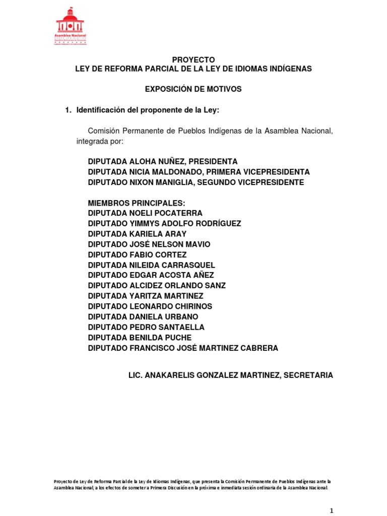 Reforma de la Ley de Idiomas Indígenas | PDF | Multilingüismo | Venezuela