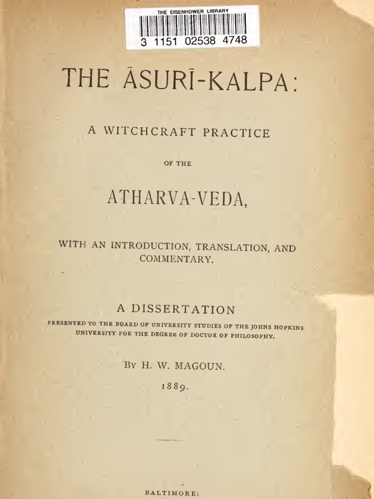 Asuri-Kalpa: Witchcraft in Atharva-Veda | PDF | Vedas | Mantra
