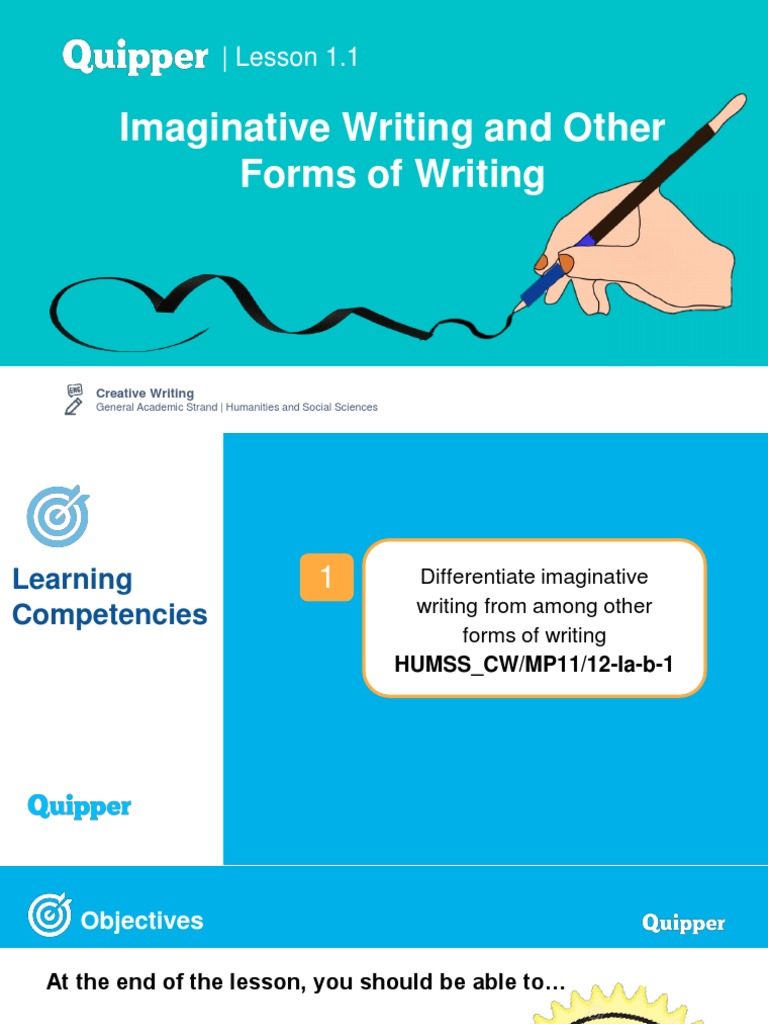 Creative Writing Humss 12 Lesson 1 q1 Prelim | PDF | Proofreading ...