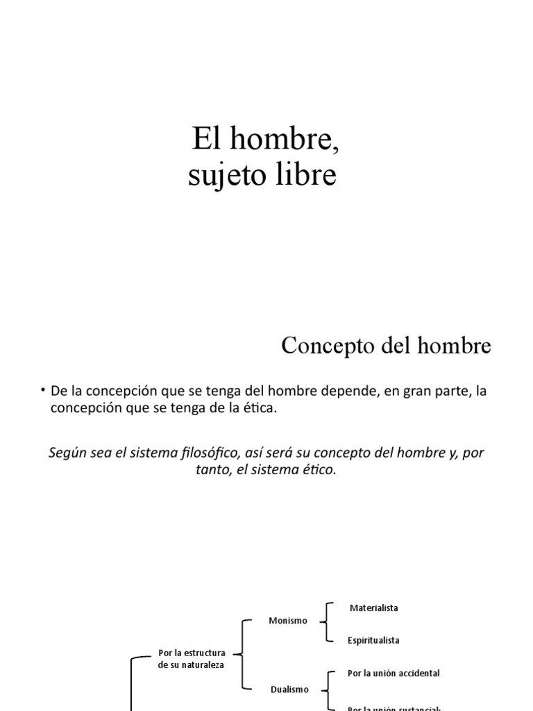 El Hombre Sujeto Libre | PDF | Alma | Dualismo