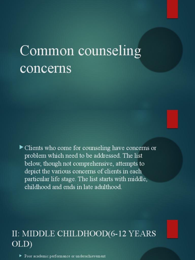Common Counseling Concerns | PDF