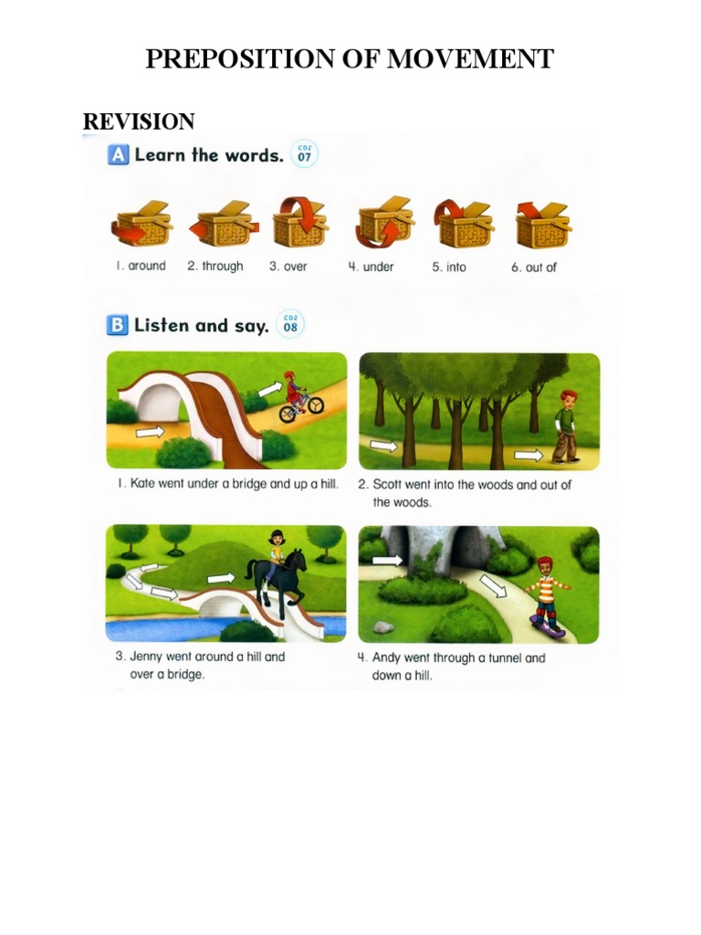 Prepositions of Movement Exercises | PDF | Home & Garden