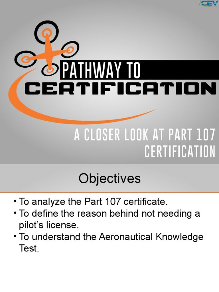 PowerPoint - Pathway To Certification - A Closer Look at Part 107 ...