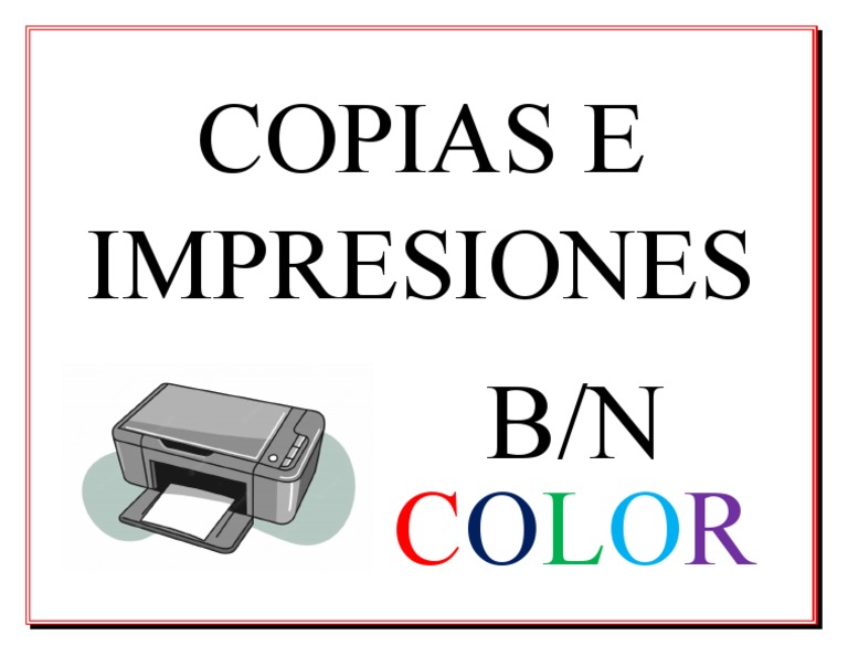 Copias e Impresiones | PDF