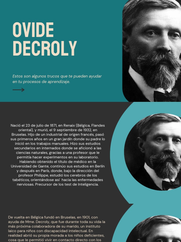 Ovide Decroly | PDF | Método de enseñanza | Cognición