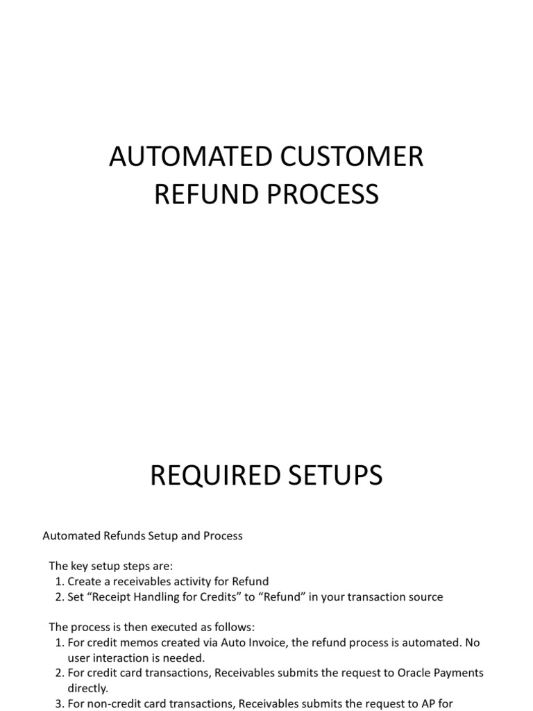 Automated Customer Refund Process