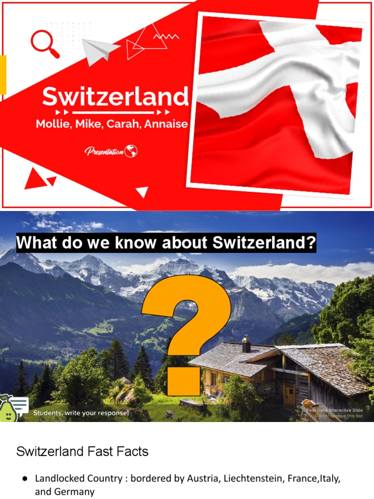 Switzerland PPT With Peardeck | PDF