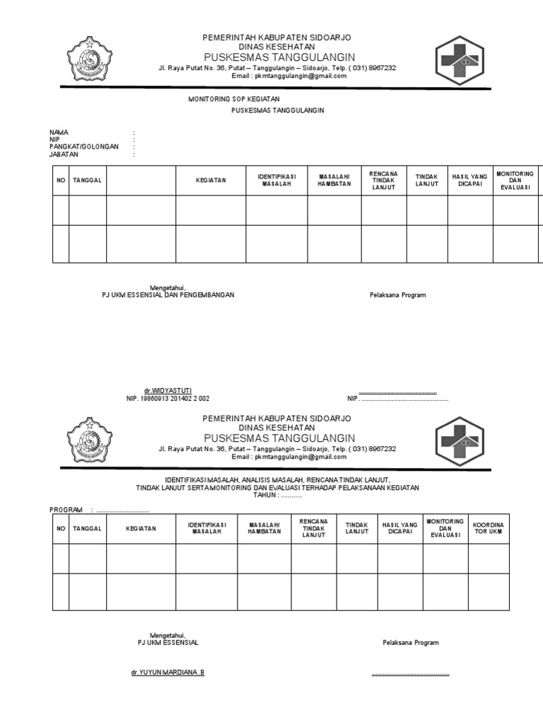 Form Monitoring Sop | PDF