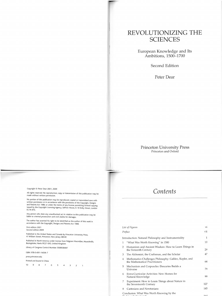 Revolutionizing The Sciences, Peter Dear | PDF