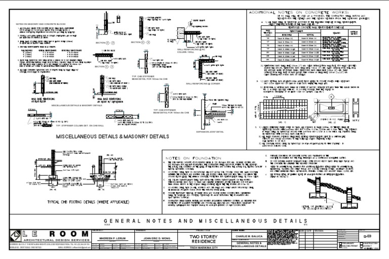 Masonry and Miscellaneous Details Guide | PDF | Masonry | Architectural ...